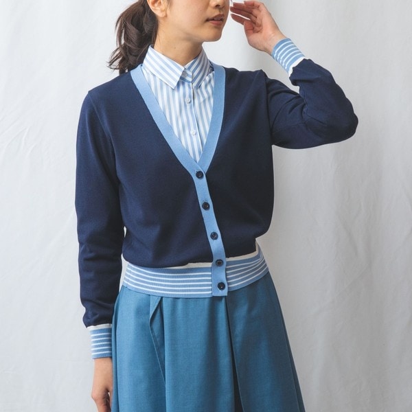 ナラカミーチェ（NARACAMICIE）/【NARACAMICIE】配色ニットカーディガン