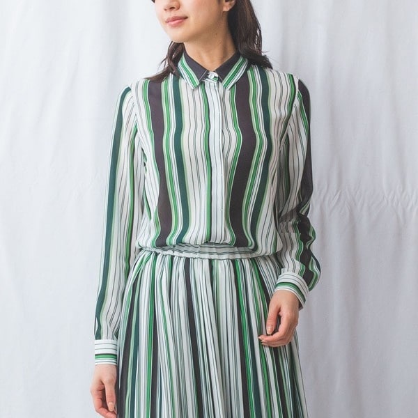 タックスリーブ シルク レディース ワンピース ふんわり ロング丈