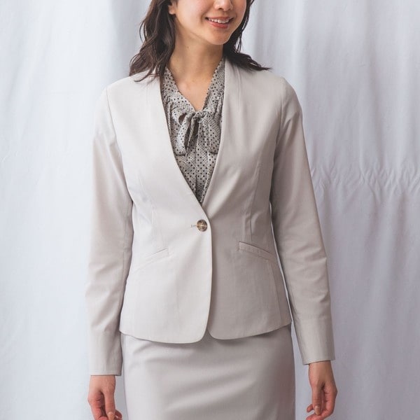 ナラカミーチェ（NARACAMICIE）/【NARACAMICIE】【セットアップ対応】合繊ストレッチノーカラージャケット