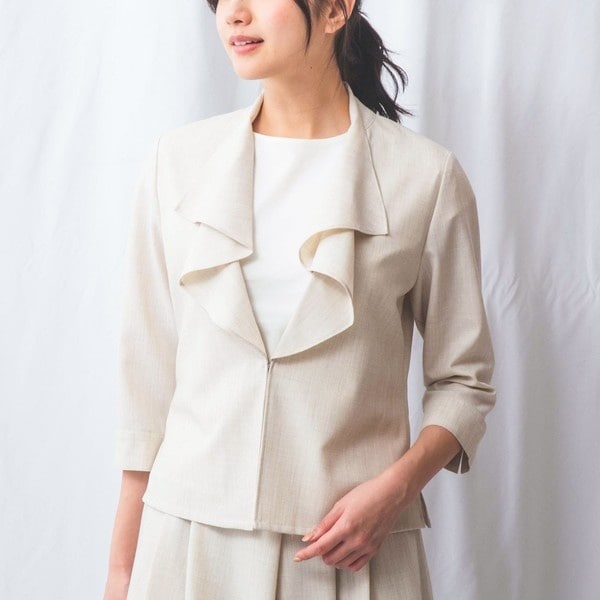 ナラカミーチェ（NARACAMICIE）/【NARACAMICIE】【セットアップ対応】麻調合繊フリルジャケット