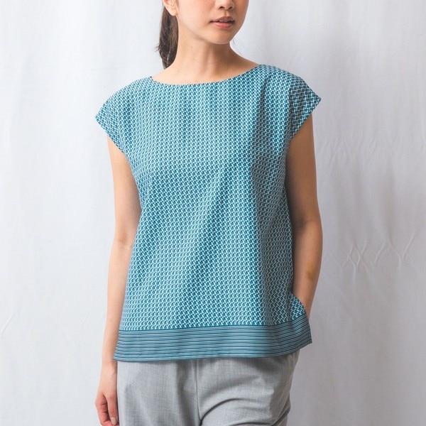 ナラカミーチェ（NARACAMICIE）/【NARACAMICIE】【セットアップ対応】幾何柄半袖ブラウス