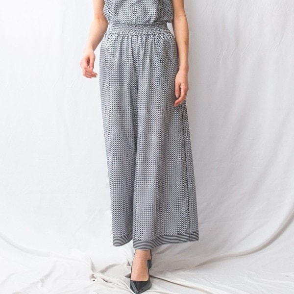 ナラカミーチェ（NARACAMICIE）/【NARACAMICIE】【セットアップ対応】幾何プリントフレアパンツ