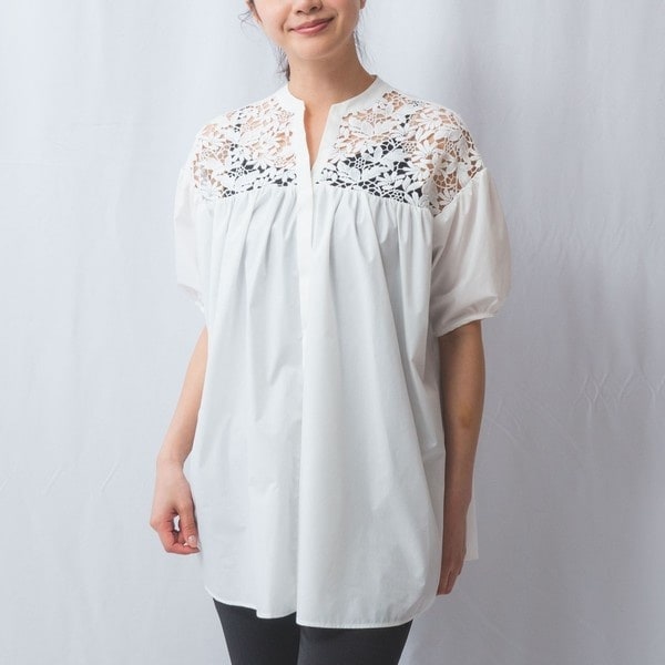 ナラカミーチェ（NARACAMICIE）/【NARACAMICIE】シャンブレー半袖ブラウス