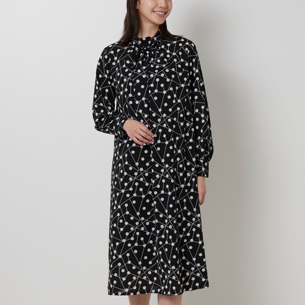 ナラカミーチェ（NARACAMICIE）/【NARACAMICIE】リボン付きラインドットワンピース