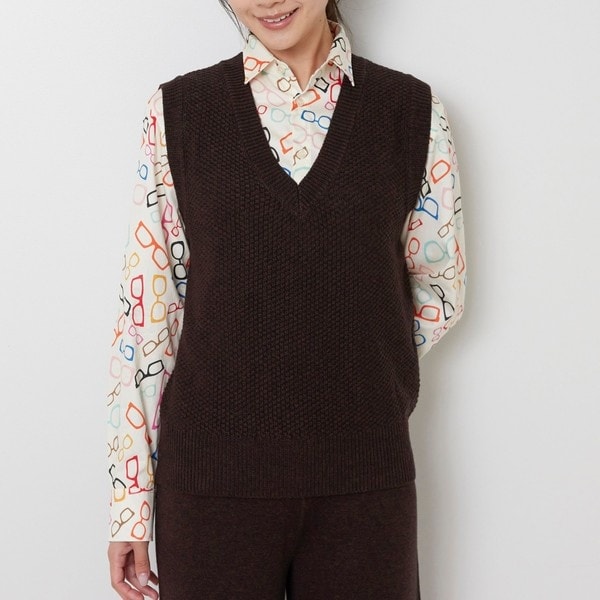 ナラカミーチェ（NARACAMICIE）/【NARACAMICIE】【セットアップ対応】鹿の子ニットベスト