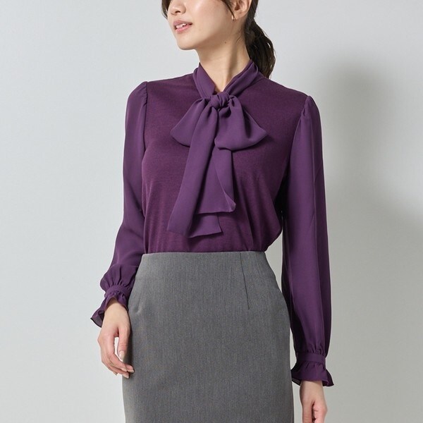 ナラカミーチェ（NARACAMICIE）/【NARACAMICIE】ウールジャージリボンプルオーバー