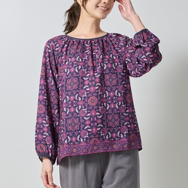 ナラカミーチェ（NARACAMICIE）/【NARACAMICIE】エスニック柄長袖プルオーバー