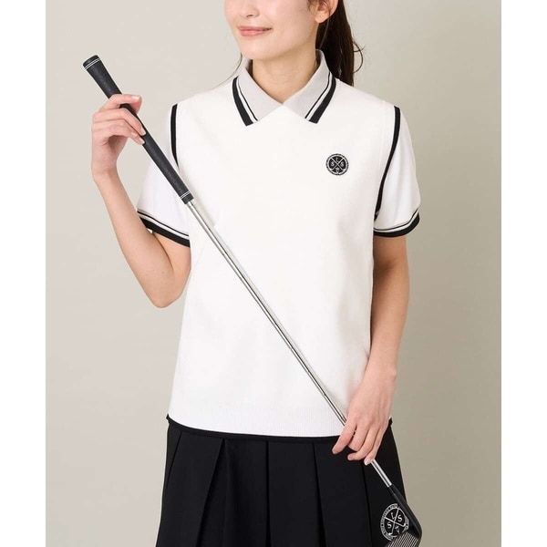 アー・ヴェ・ヴェ（a．v．v）/レディースゴルフウエア　ラインニットベスト