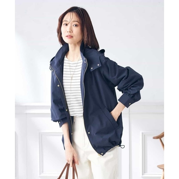 アー・ヴェ・ヴェ（a．v．v）/【2WAY/微撥水】フード付きスタンドカラージャケット