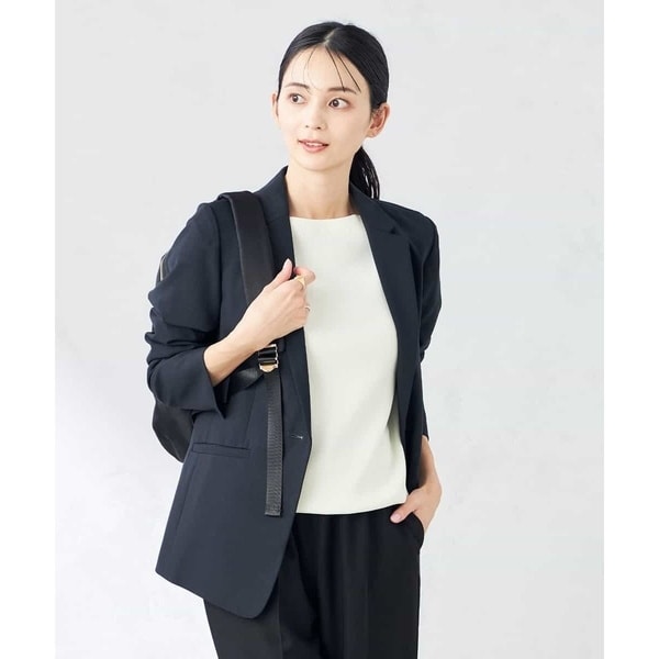 アー・ヴェ・ヴェ（a．v．v）/【洗える/ストレッチ/UVカット】麻調ストレッチテーラードジャケット