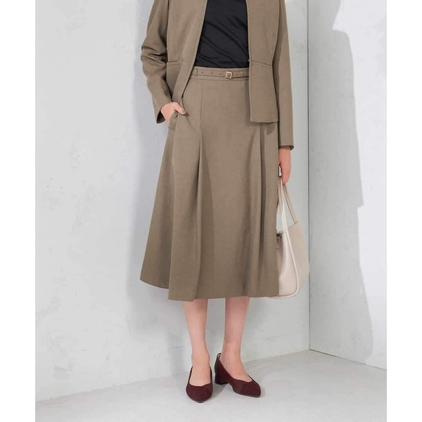 アー・ヴェ・ヴェ（a．v．v）/【洗える/イージーケア/吸水速乾/ストレッチ】梳毛調フレアスカート