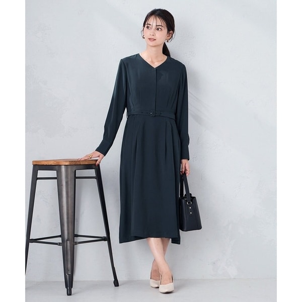 アー・ヴェ・ヴェ（a．v．v）/【洗える】ウエストタックワンピース