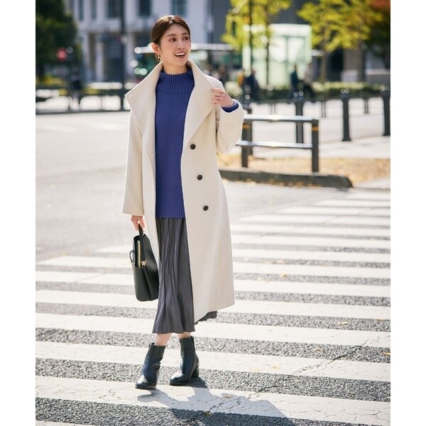 アー・ヴェ・ヴェ（a．v．v）/【2WAY】折り返しラペルロングコート