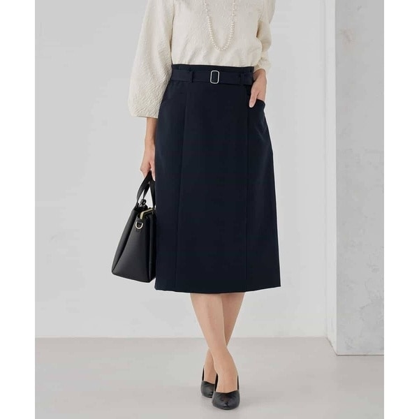 アー・ヴェ・ヴェ（a．v．v）/【洗える/ストレッチ/セットアップ対応】ダブルクロスタイトスカート