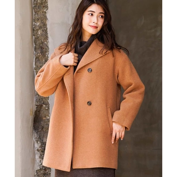 アー・ヴェ・ヴェ（a．v．v）/ドロップショルダースタンドネックコート