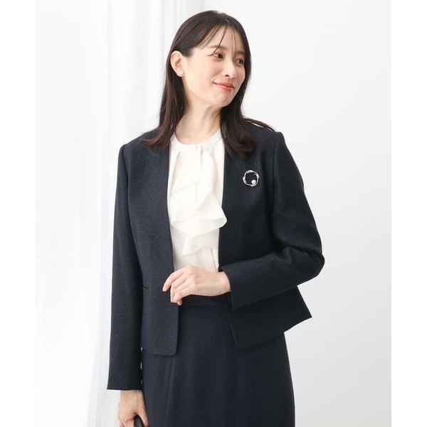 MK ミッシェルクラン（MK MICHEL  ）/【選べるS−L/こなれSETUP/洗える】カラーレスラメツイードジャケット