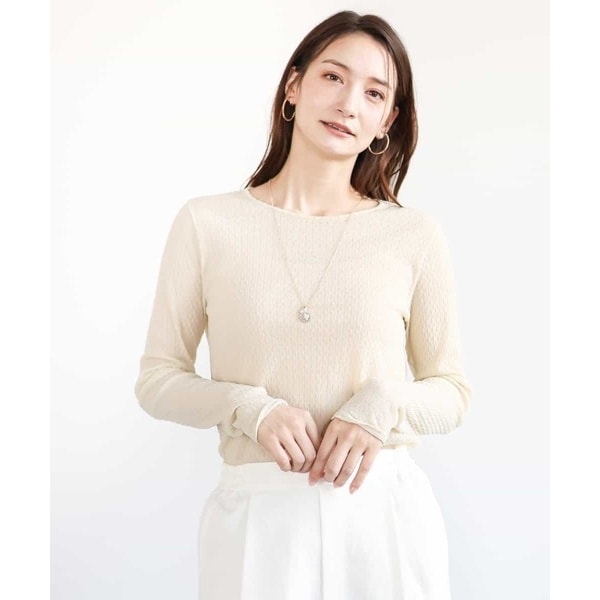 MK ミッシェルクラン（MK MICHEL  ）/【使い勝手抜群/洗える】ポコポコシアーカットソー