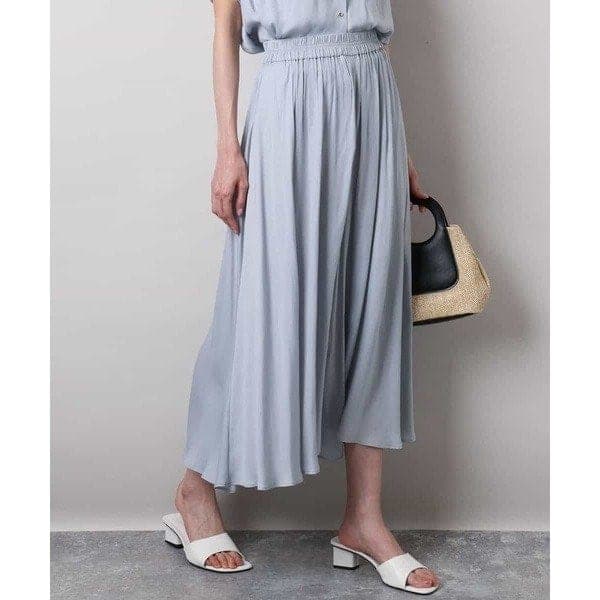 MK ミッシェルクラン（MK MICHEL  ）/サテンガウチョパンツ/接触冷感/洗える