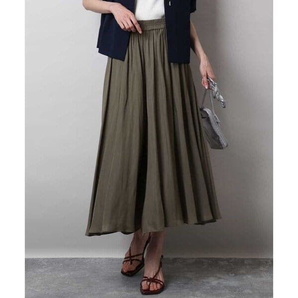 MK ミッシェルクラン（MK MICHEL  ）/サテンガウチョパンツ/接触冷感/洗える