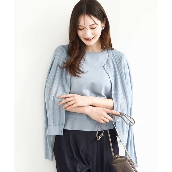 MK ミッシェルクラン（MK MICHEL  ）/【秋めくトップス/洗える】シアーニットアンサンブル