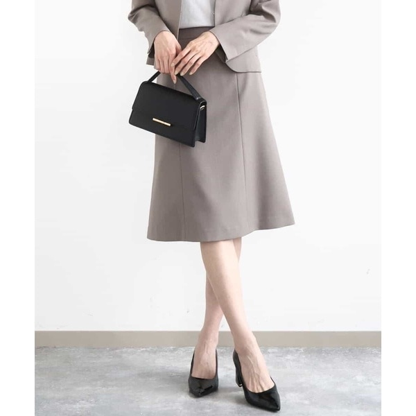 MK ミッシェルクラン（MK MICHEL  ）/メランジ調セミフレアースカート/セットアップ対応/洗える