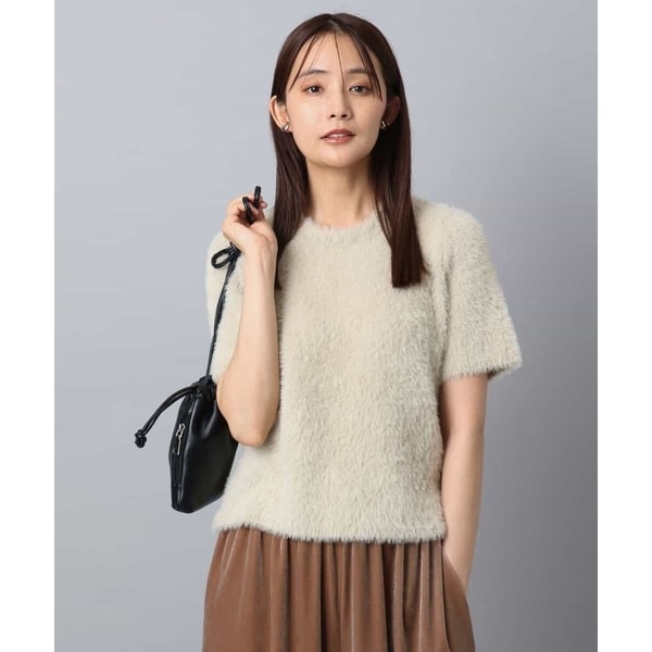 MK ミッシェルクラン（MK MICHEL  ）/【トレンド/洗える】半袖シャギーニット