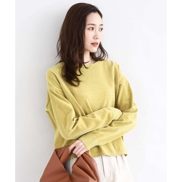 MK ミッシェルクラン（MK MICHEL  ）/モールヤーンボートネックニット/洗える