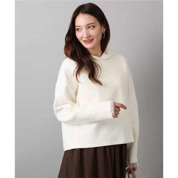 MK ミッシェルクラン（MK MICHEL  ）/【肌触り抜群/洗える】クロップド丈ダンボールフーディー