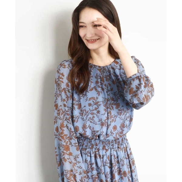 MK ミッシェルクラン（MK MICHEL  ）/レトロ花柄ブラウス/洗える