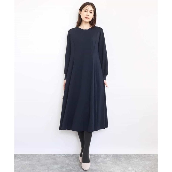 MK ミッシェルクラン（MK MICHEL  ）/【きちんと見え叶う/洗える】ツイルジャージーワンピース MK ミッシェルクラン（MK MICHEL KLEIN ）/【きちんと見え叶う/洗える