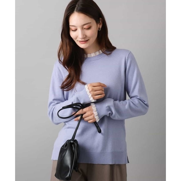 MK ミッシェルクラン（MK MICHEL  ）/ミニフリルデザインニット/洗える