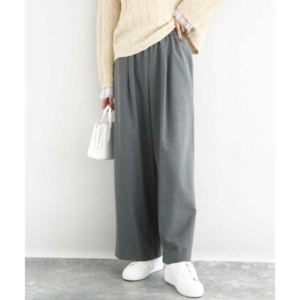 MK ミッシェルクラン（MK MICHEL  ）/【あったかボトム/洗える】裏起毛ワイドストレートプルオンパンツ