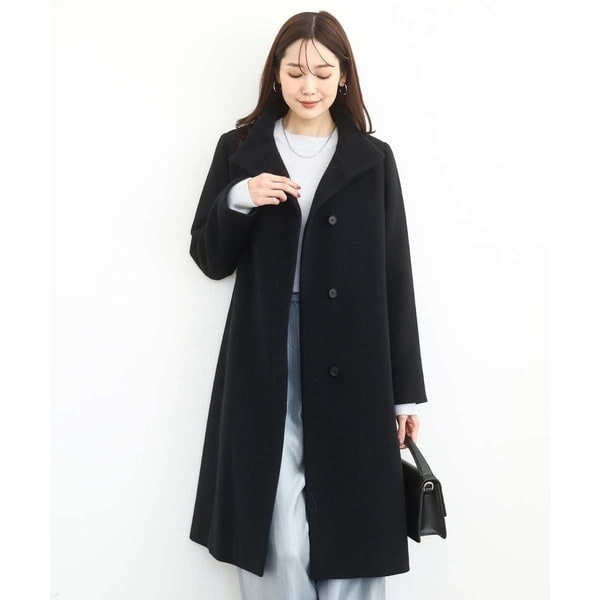 MK ミッシェルクラン（MK MICHEL  ）/SUPER100sウール スタンドカラーロングコート