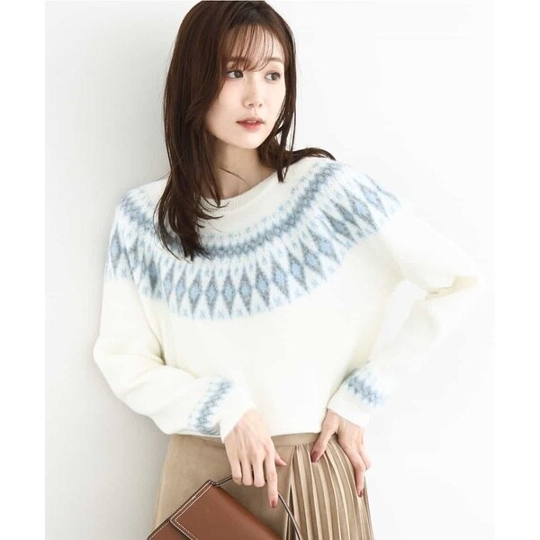 MK ミッシェルクラン（MK MICHEL  ）/【ノーウール素材/トレンド/洗える】ノルディック柄ニット