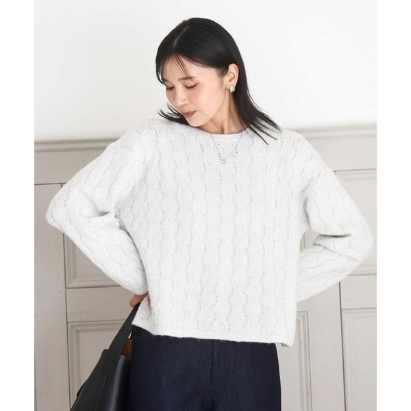 MK ミッシェルクラン（MK MICHEL  ）/【映えニット/洗える】スパンコールラメ入りニット