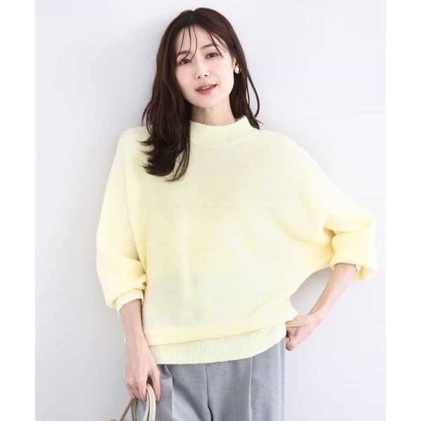 MK ミッシェルクラン（MK MICHEL  ）/【ウール混/洗える】シャドーボーダー調ドルマンニット