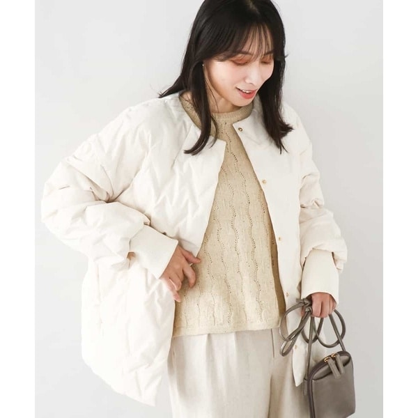 MK ミッシェルクラン（MK MICHEL  ）/【トレンド/冬の本命アウター】ノーカラーミドル丈ダウンコート