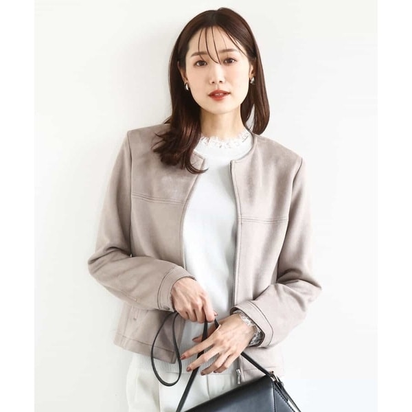 MK ミッシェルクラン（MK MICHEL  ）/フェイクスウェードショートブルゾン/洗える