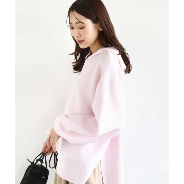 MK ミッシェルクラン（MK MICHEL  ）/スウェットライクニットフーディー/洗える