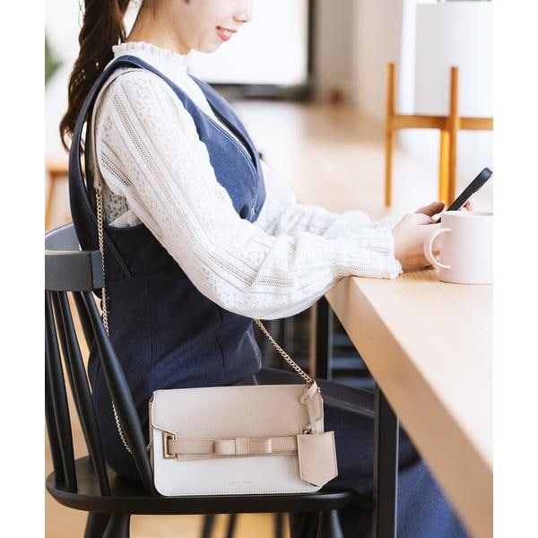 サマンサタバサ（Samantha Thavasa）/バイカラーエムシュシュ ショルダーバッグ 大サイズ