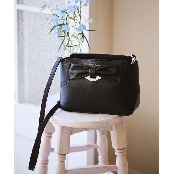 サマンサタバサ（Samantha Thavasa）/リボンモチーフ スプリットレザーショルダーバッグ