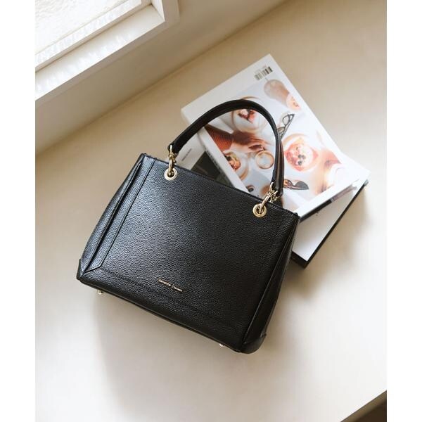 サマンサタバサ（Samantha Thavasa）/スクエアフォルムリング金具ハンドバッグ