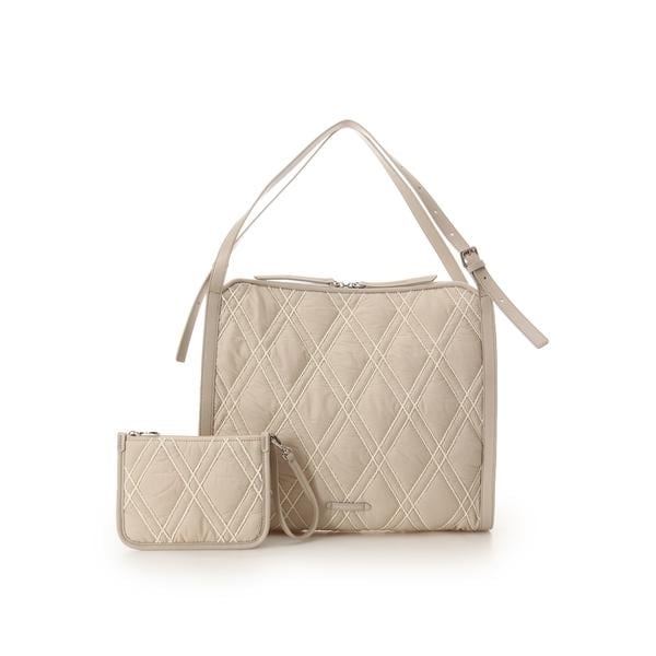 サマンサタバサ（Samantha Thavasa）/マルチポーチ付き ダイヤキルティングトートバッグ