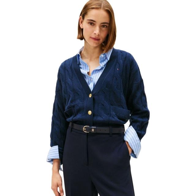 トミー ヒルフィガー（ ）/ソフトウールケーブルカーディガン