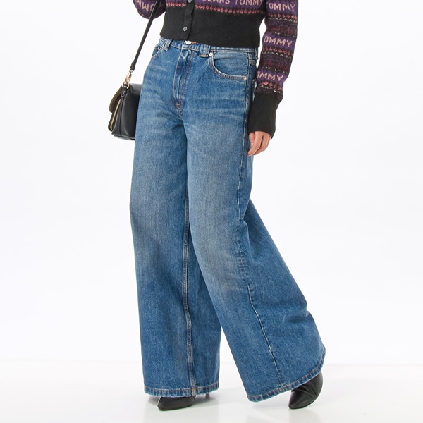 トミー ヒルフィガー（ ）/デニムクリス70’sワイドレッグジーンズ