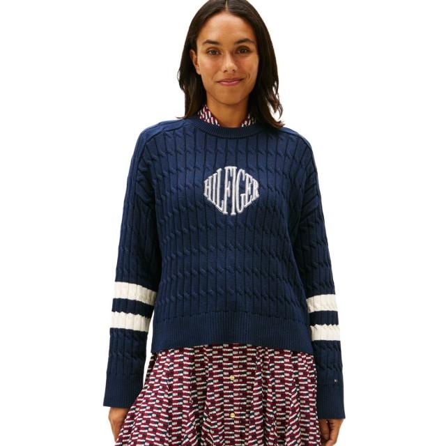 トミー ヒルフィガー（ ）/テクスチャードグラフィッククルーネックセーター