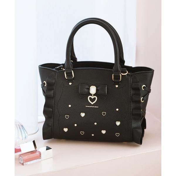 サマンサベガ（Samantha Vega ）/サイドレースアップリボンビジューミニフラッター