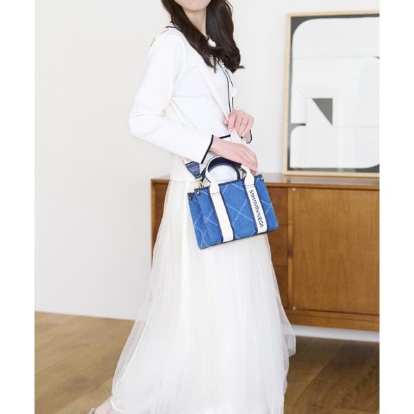 サマンサベガ（Samantha Vega ）/ロゴテープデニム風トート（ミニ）