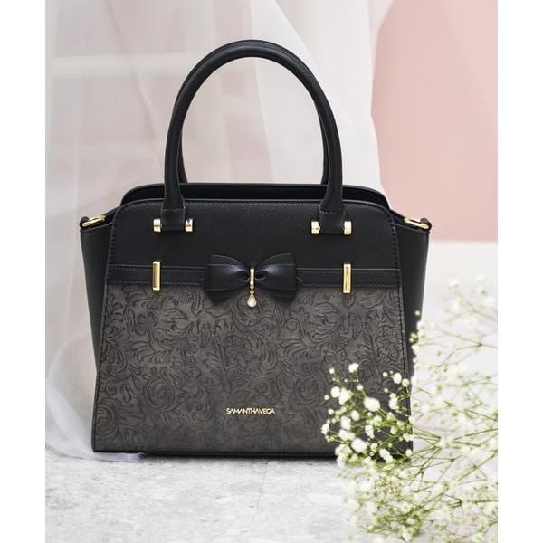 サマンサベガ（Samantha Vega ）/フローラルアクセントリボンハンドバッグ