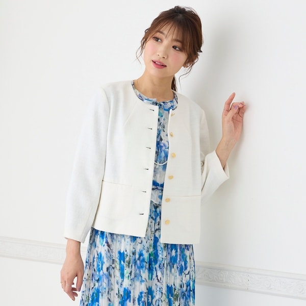 ローズティアラ（Rose Tiara）/ループツイードノーカラージャケット